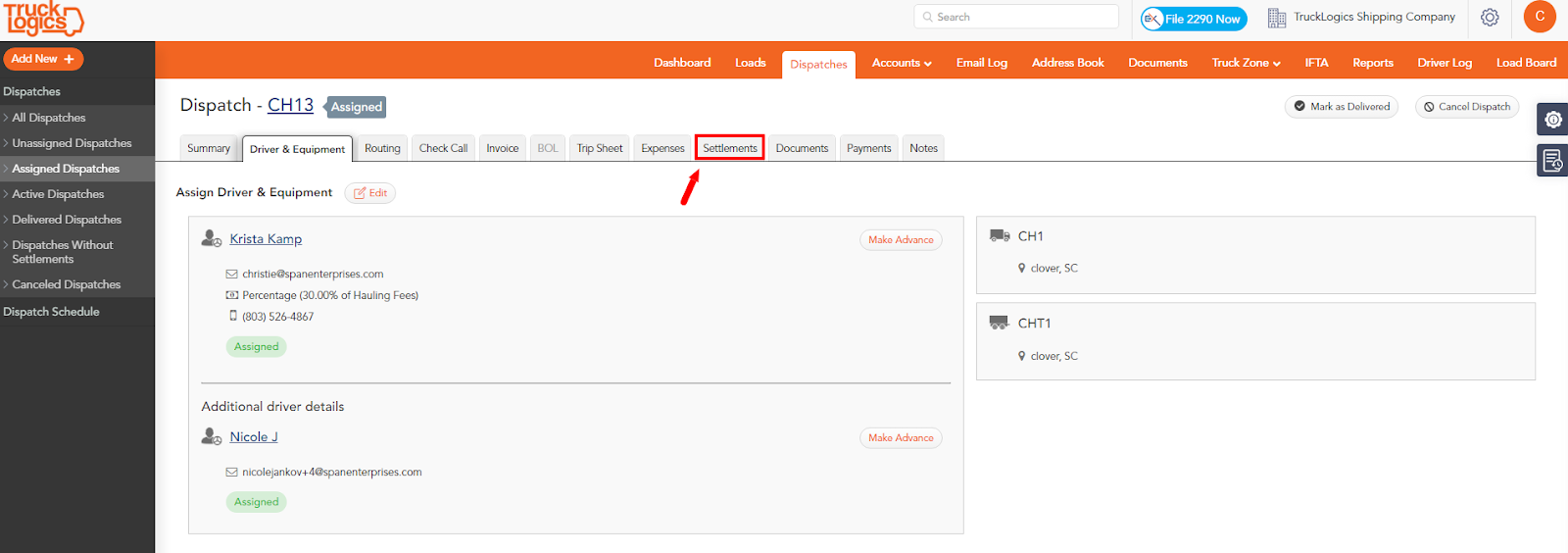 How-To Tuesday: Creating Multiple Driver Settlements for a Dispatch in TruckLogics – TruckLogics ...