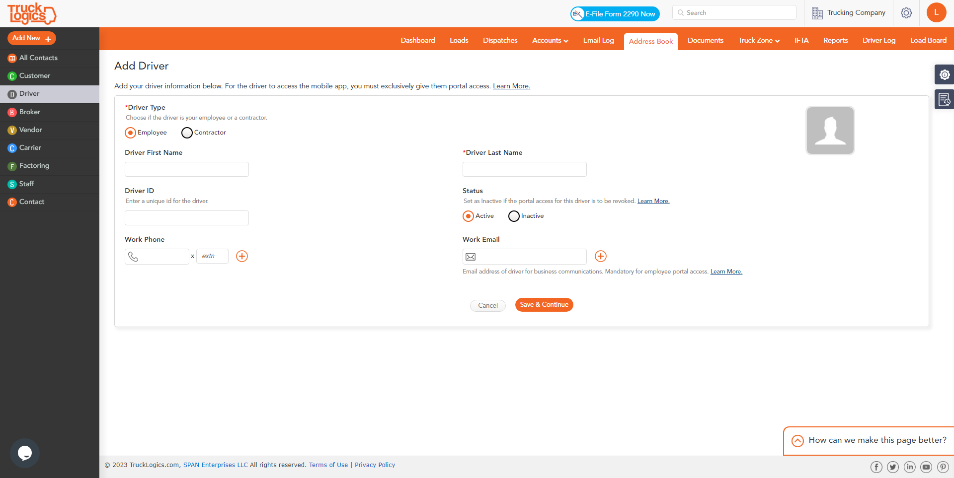 How-To Tuesday: Adding Drivers and Brokers to Your Address Book (Updated) – TruckLogics ...
