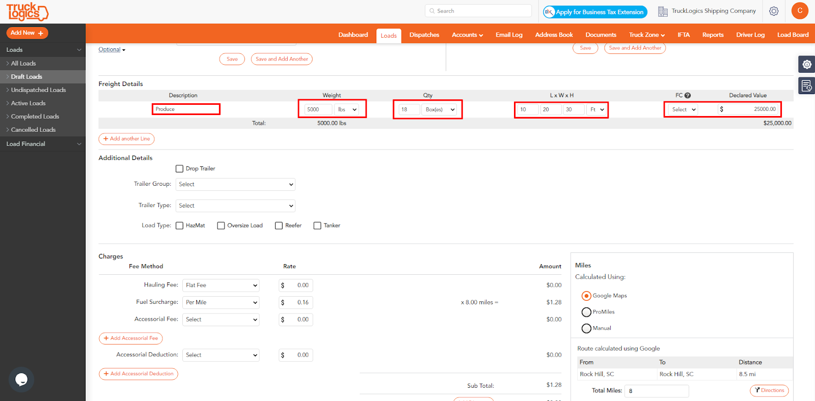 How-To Tuesday: Creating a Load in TruckLogics [Update] – TruckLogics – Trucking Software | #1 ...