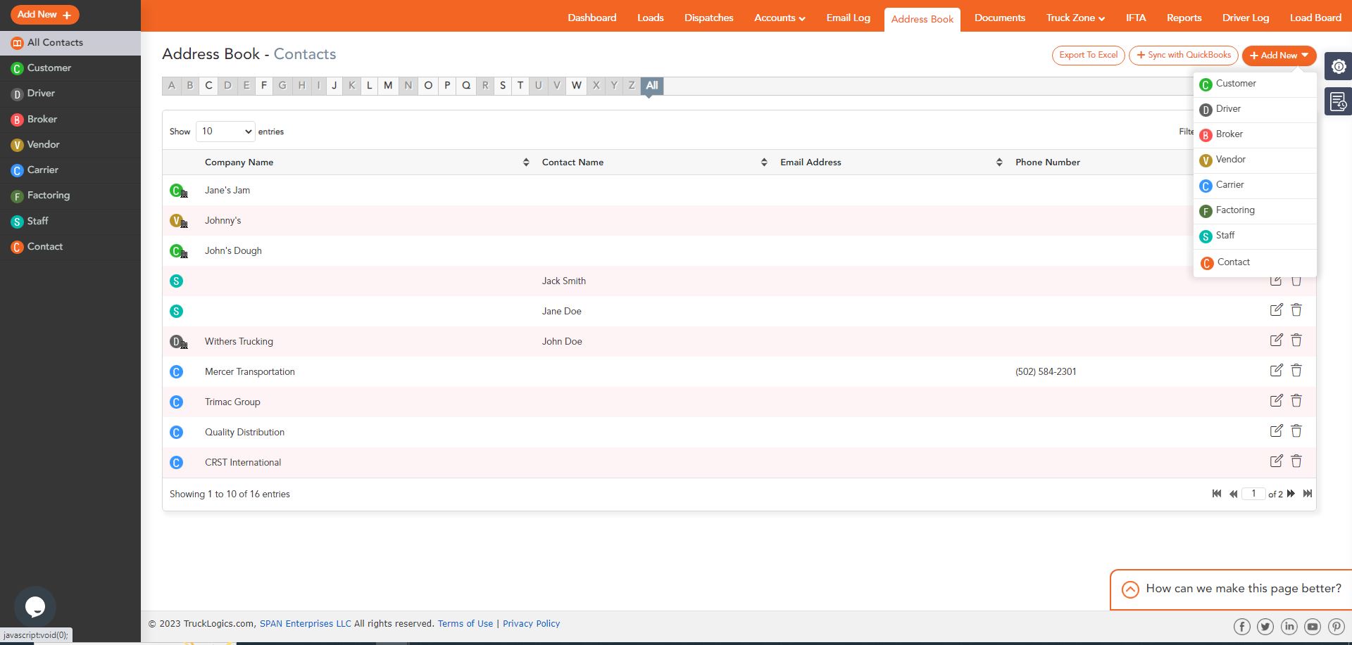 Using TruckLogics’ Address Book to Cut Down Clutter and Save Valuable Time