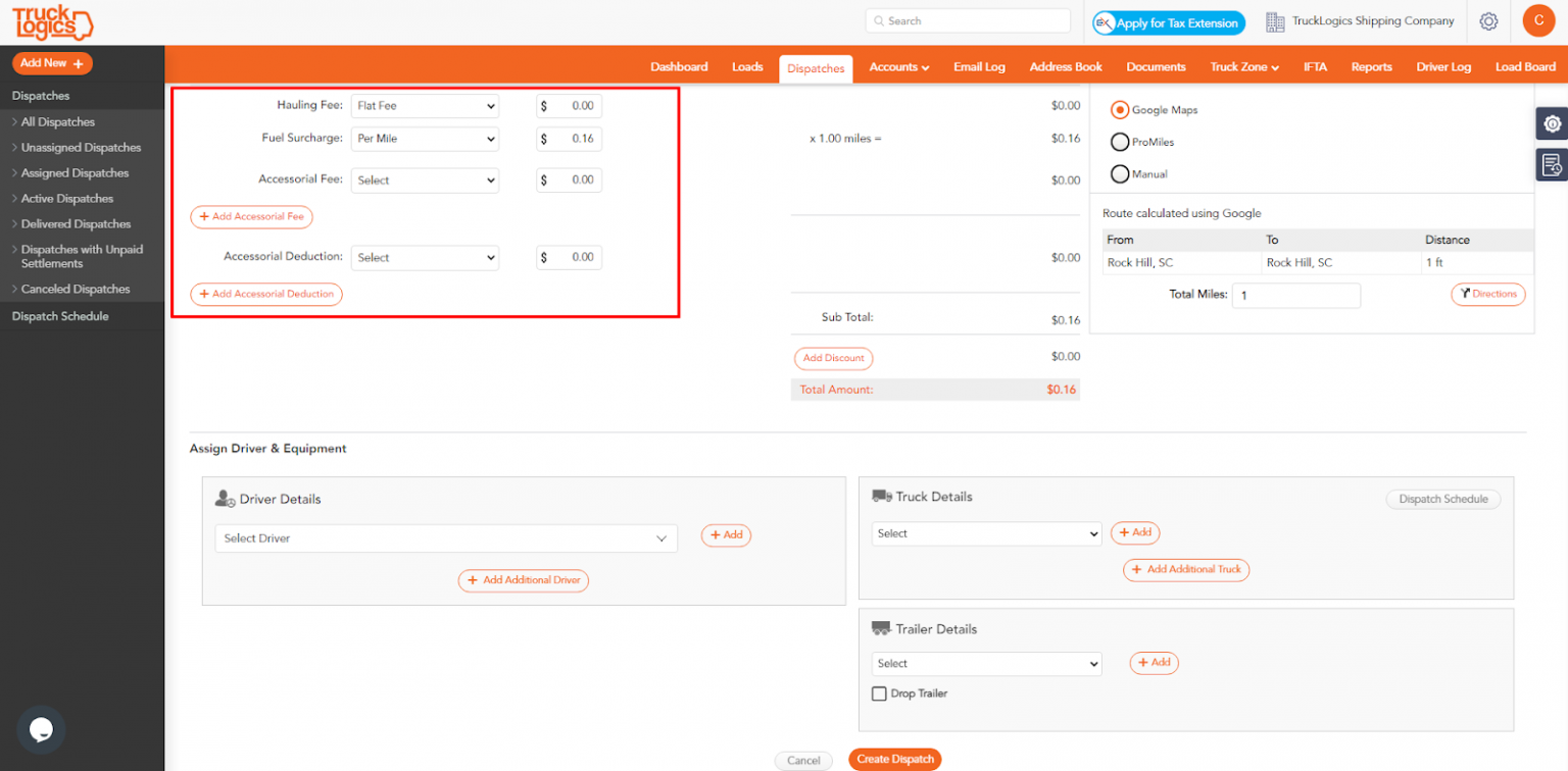 How-To Tuesday: Creating a Quick Dispatch [Update] – TruckLogics ...