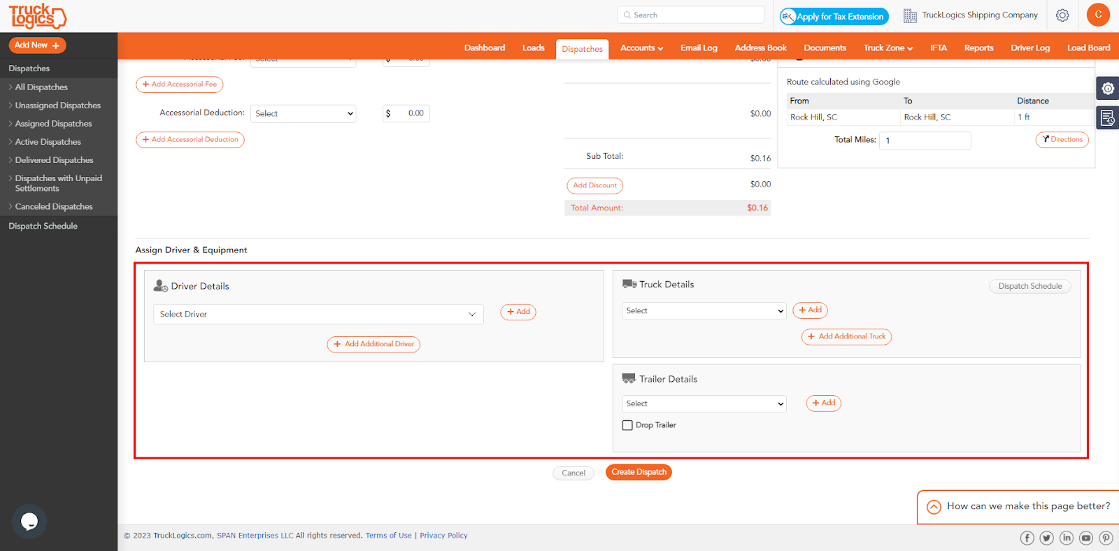 How-To Tuesday: Creating a Quick Dispatch [Update] – TruckLogics – Trucking Software | #1 ...