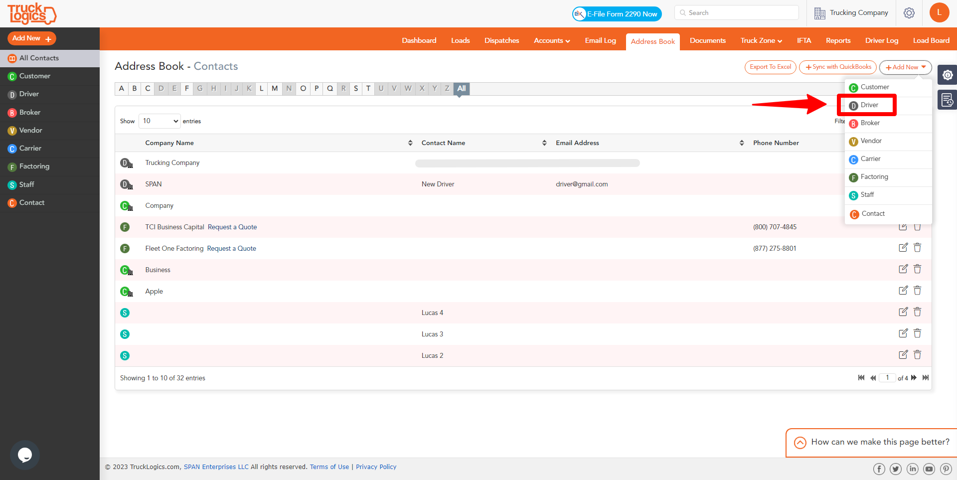 How-To Tuesday: Adding Drivers and Brokers to Your Address Book ...