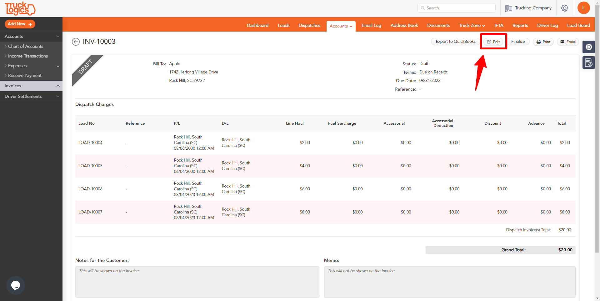How-To Tuesday: Adding a Discount to an Invoice – TruckLogics ...