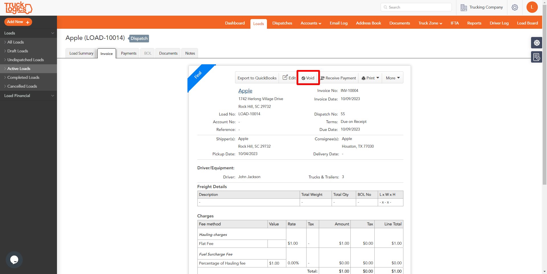How-To Tuesday: Voiding a Payment on an Invoice – TruckLogics ...